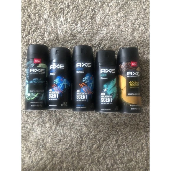 AXE | Grooming | Lot Of 5 Axe Deodorant Body Spray Anarchy Aqua ...